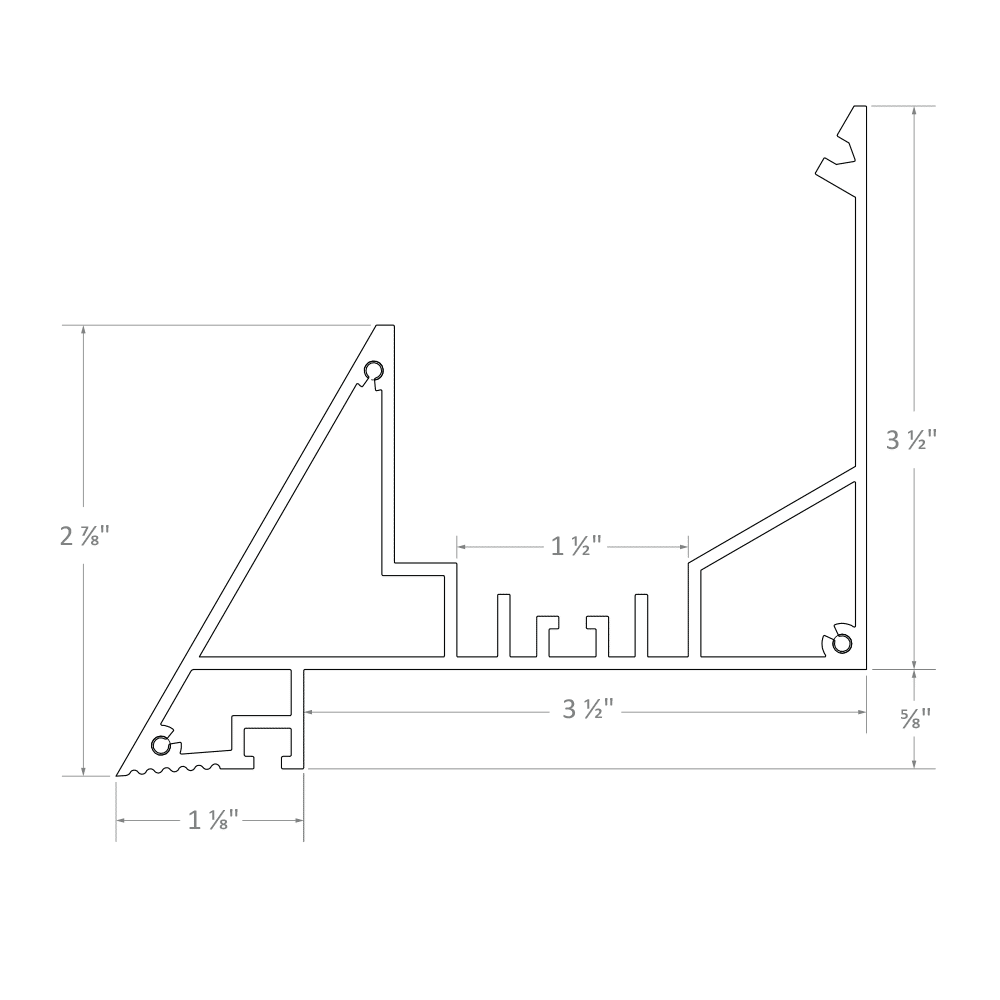 Knife Edge Extrusion Solais Lighting